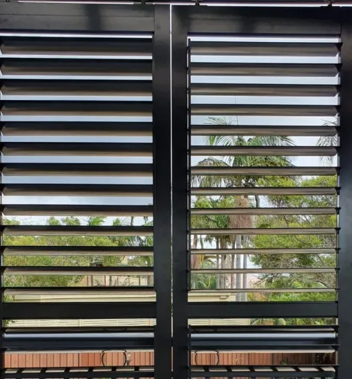 Prima Shutter Exterior Vertical Shutters Hurricane Breathable Aluminum ...