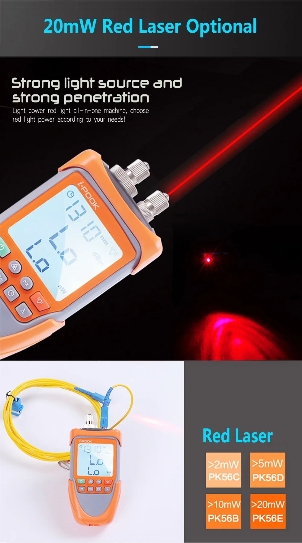 Fiber Optical Diagnostic Tools Optic Power Meter i-POOK PK56 OEM & ODM ...
