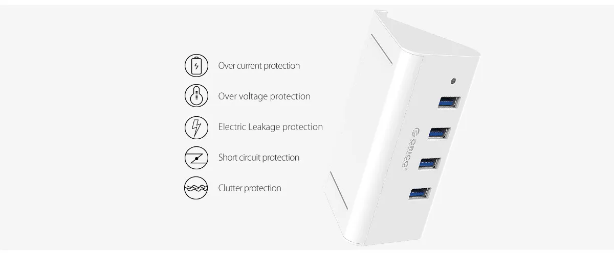 Orico 5gbps High Speed Mini 4 Ports Usb 3.0 Hub For Desktop Laptop With Stand Holder For Phone ...