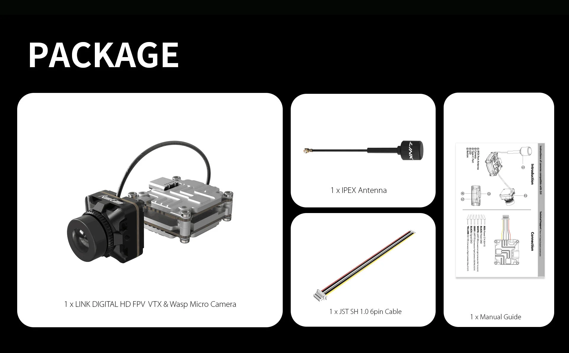 Runcam Link Wasp Nano Digital Fpv Vtx 120fps 4:3 Camera 8ch Djii Hd ...