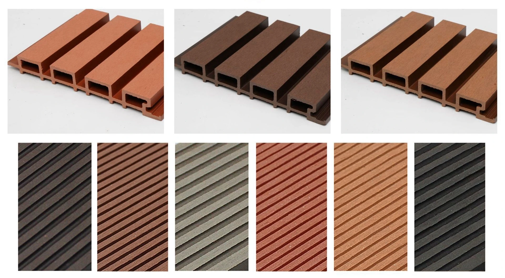 Customized Wooden Design Fluted Slat WPC 3D Wall Fluted Covering Panel ...