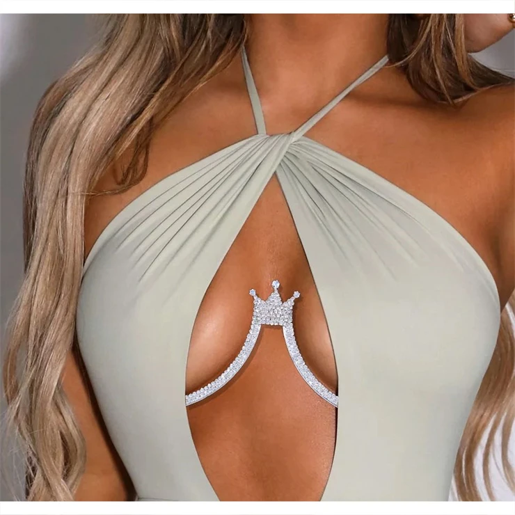 Fashion Jewelry Body Chain Sexy Bikinis Bra Chain Accessories Women