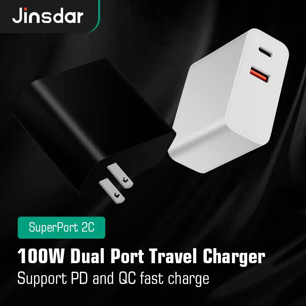 High Efficiency Pd 100w Wall Charger Usb-a Type C Fast Charging Gan ...
