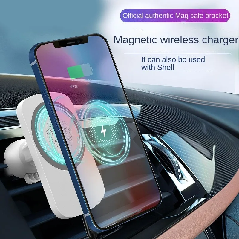 10W Qi Quick Charge Wireless Car Charger Mount Automatic Clamp Coil ...