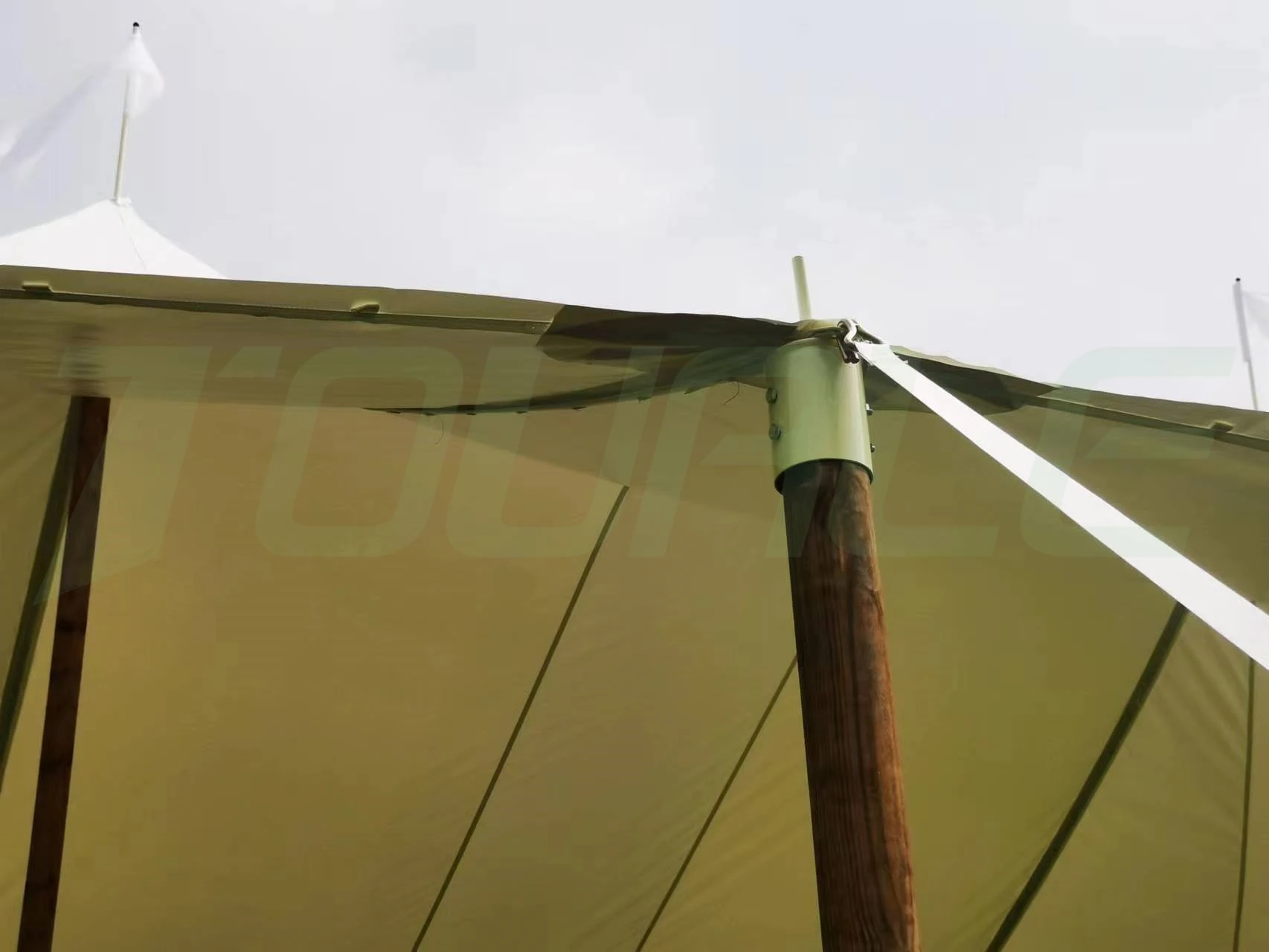 Pole Tent Open Side Wedding Marquee - Medium Sailcloth Party Tent with ...