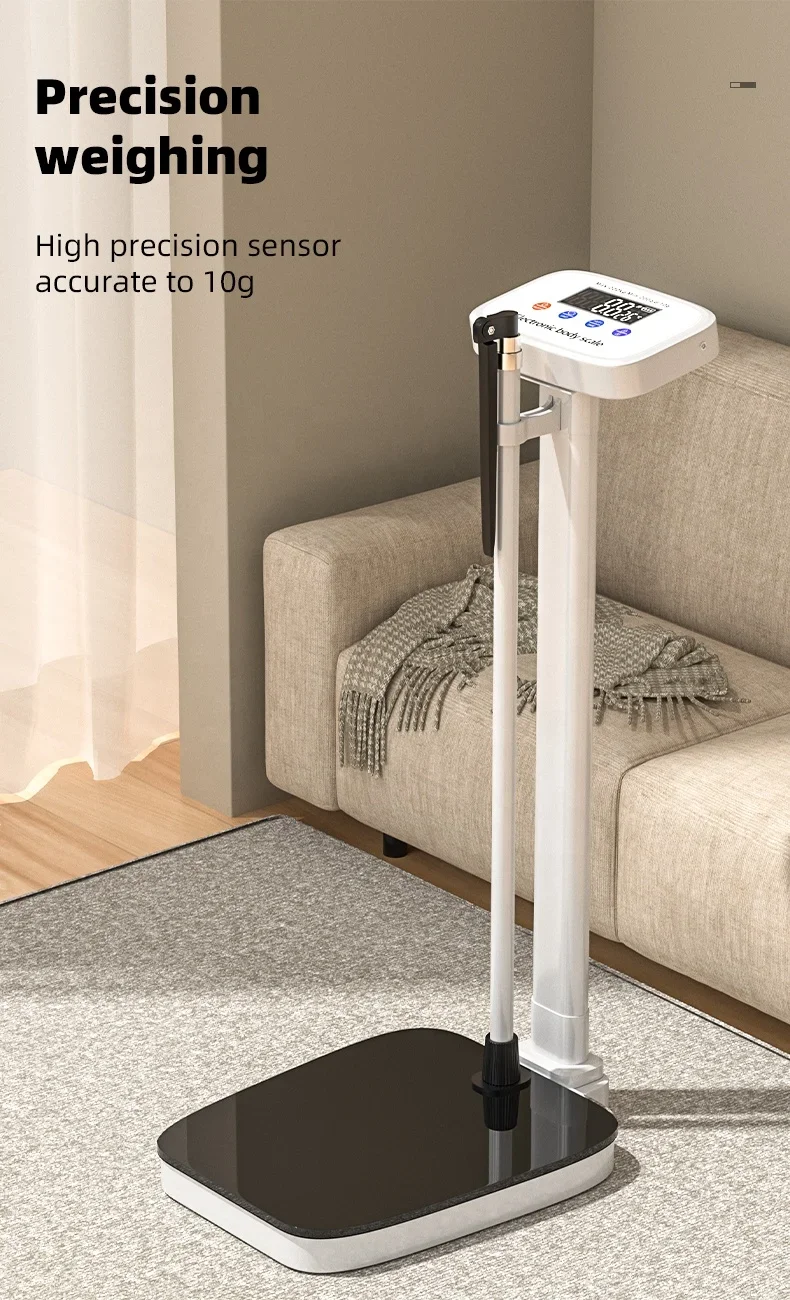 200KG Digital Body and Height Measure Weight Scale Hospital Medical ...
