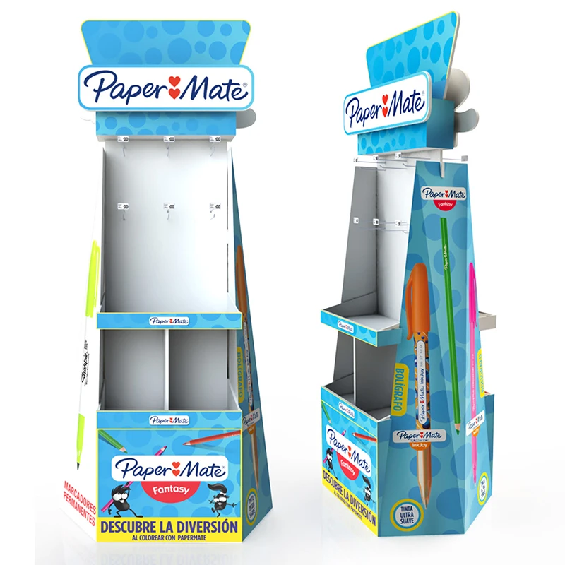 CMYK Logo Printing Paper Display Rack Retail Recycled Materials Hanging ...