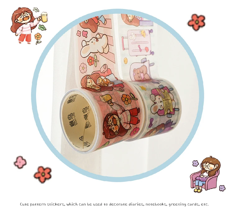 Mr. Paper 4 Designs 1pcs / Set Washi Tape Cartoon Anime Girl Kawaii ...