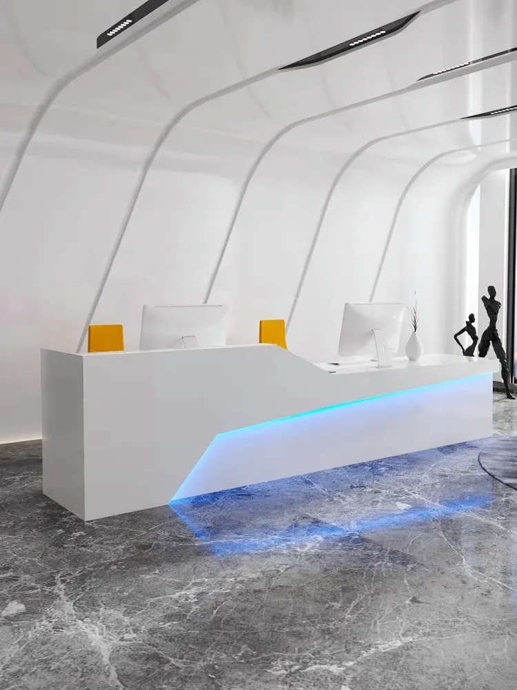 2021 Modern Salon Reception Desk White Reception Desk Beauty Salon ...
