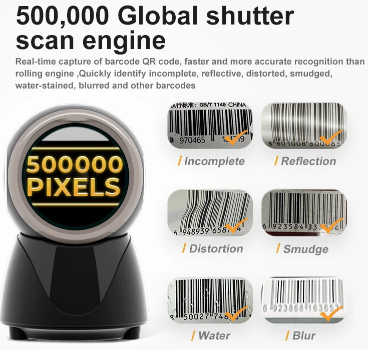 X9 High-Speed 2D Scanning Platform Barcode Reader for Warehouses