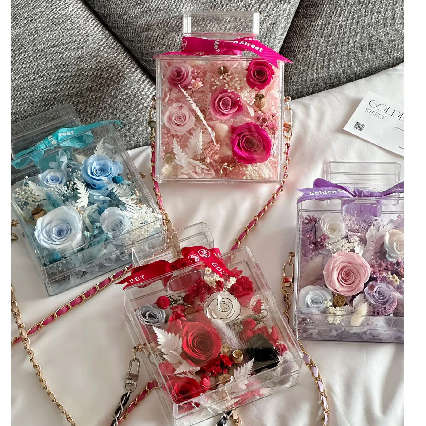 Rosas Preservadas Preserved Flower Gift Box Perfume Bottle Rose ...