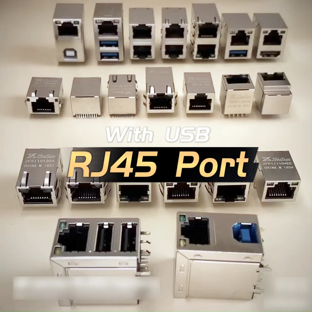 100/1000 Base-t Magnetic Connector Rj45 With Dual Usb Rjlu-001ya1 Rjlu ...