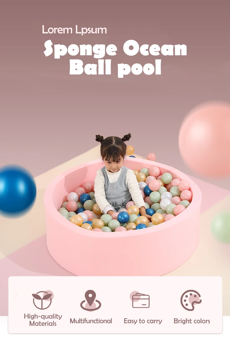 Eco-friendly Sponge Dry Use Ocean Ball Pool Pit - Buy Indoor Ball Pits ...