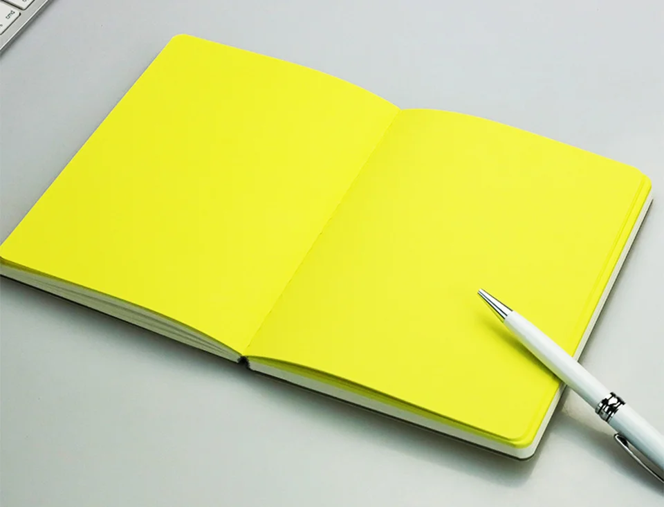 Ins Style Customized Cloth Cover Plain Line Page Notebook Silk Screen ...
