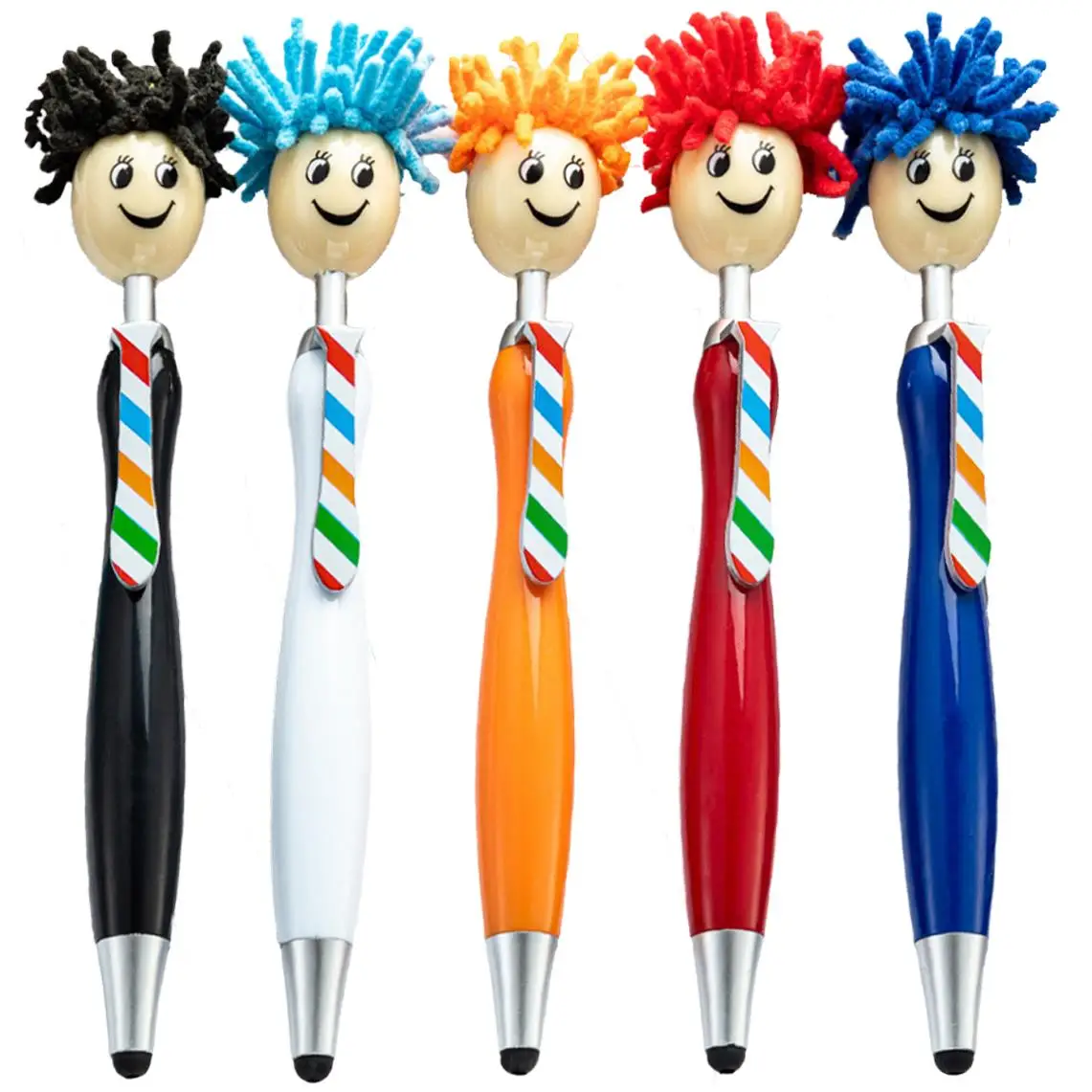 Smiley Mop Topper Stylus Ballpoint Pen with Custom Logo Printing for ...