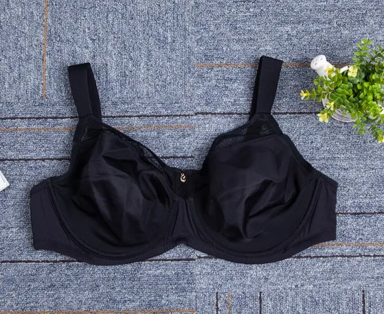 Full Cup Wide Strap Bra With Steel Ring Thin Bra Plus Size Womens ...