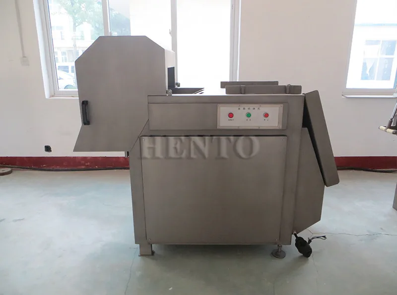 Industrial Frozen Meat Block Cutting Machine / Frozen Meat Cube Cutting ...