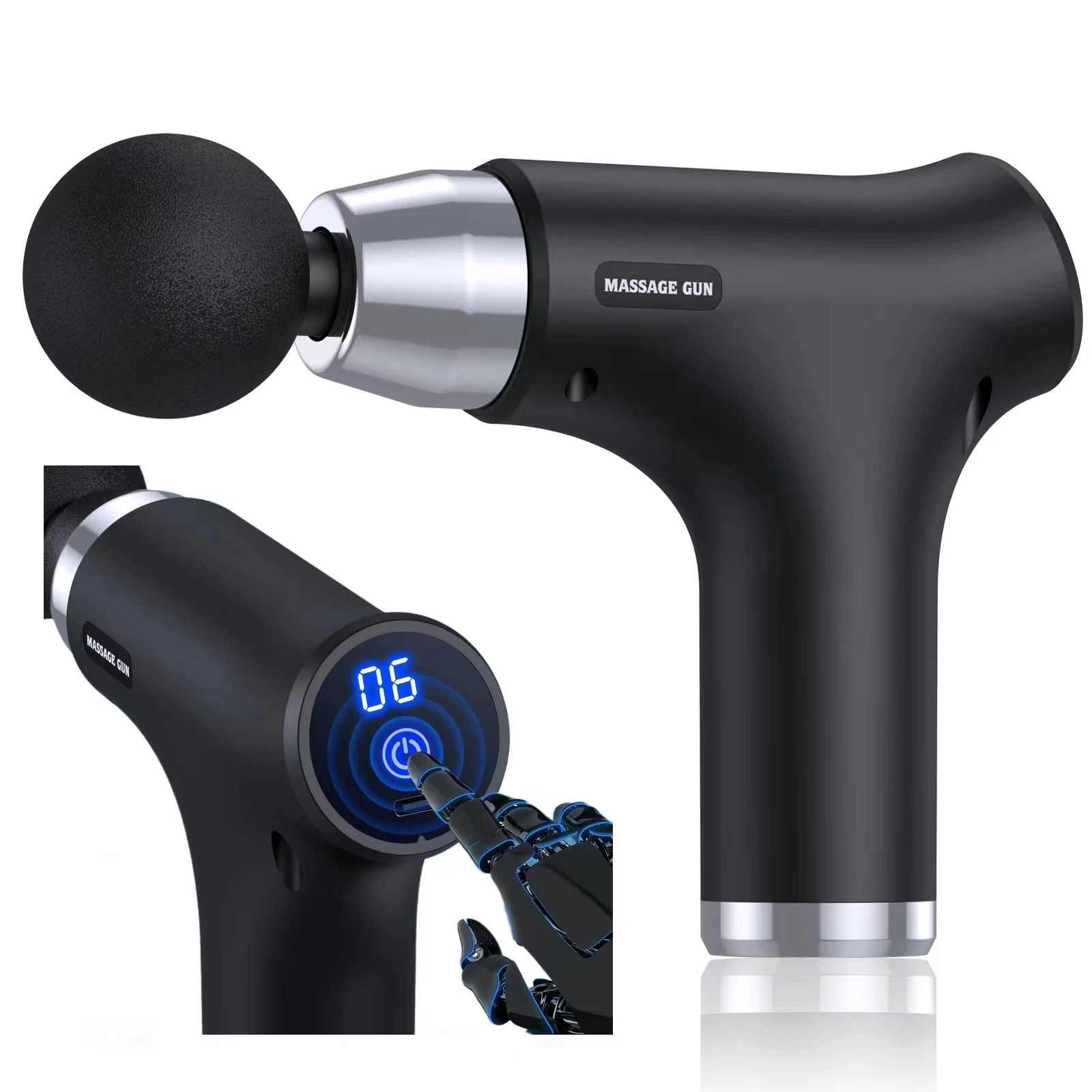 Rechargeable Muscle Stimulator Deep Tissue Facial Massager Body Massage ...