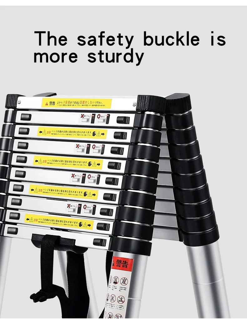 Double Telescopic Aluminum Ladder Mobile Ladder Outdoor Safety ...