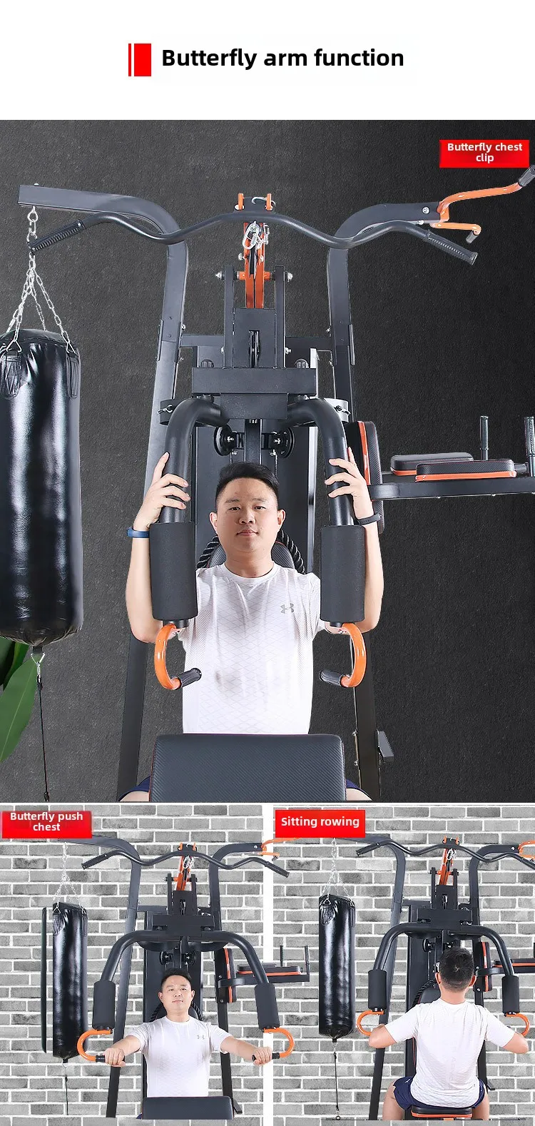 Wholesale Machine Multi Function Fitness Equipment Three Person Station ...