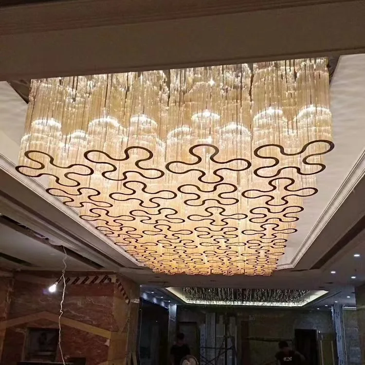 Modern Luxury Custom Light Fixtures Project Ceiling Led K9 Crystal ...