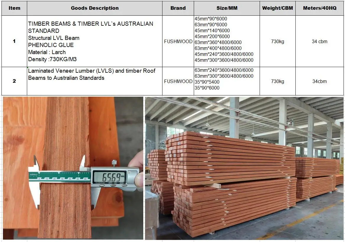 LVL Beam - Australian Standards Long Pine F7 Beam Phenolic Glue ...