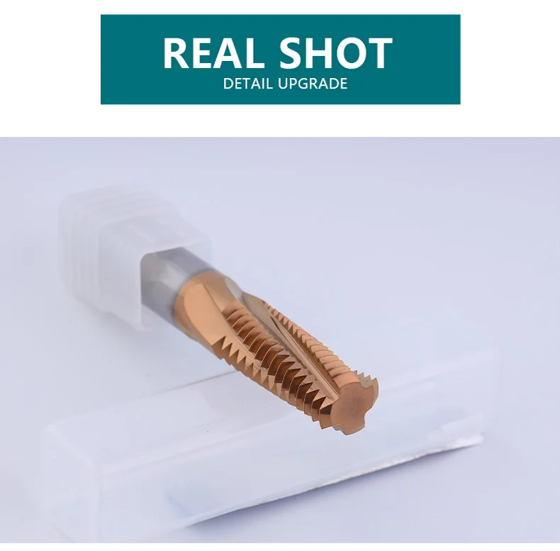 HANDERK Hrc55 Solid Carbide Thread End Mills Full Tooth Thread Milling Cutter for CNC Machine ...