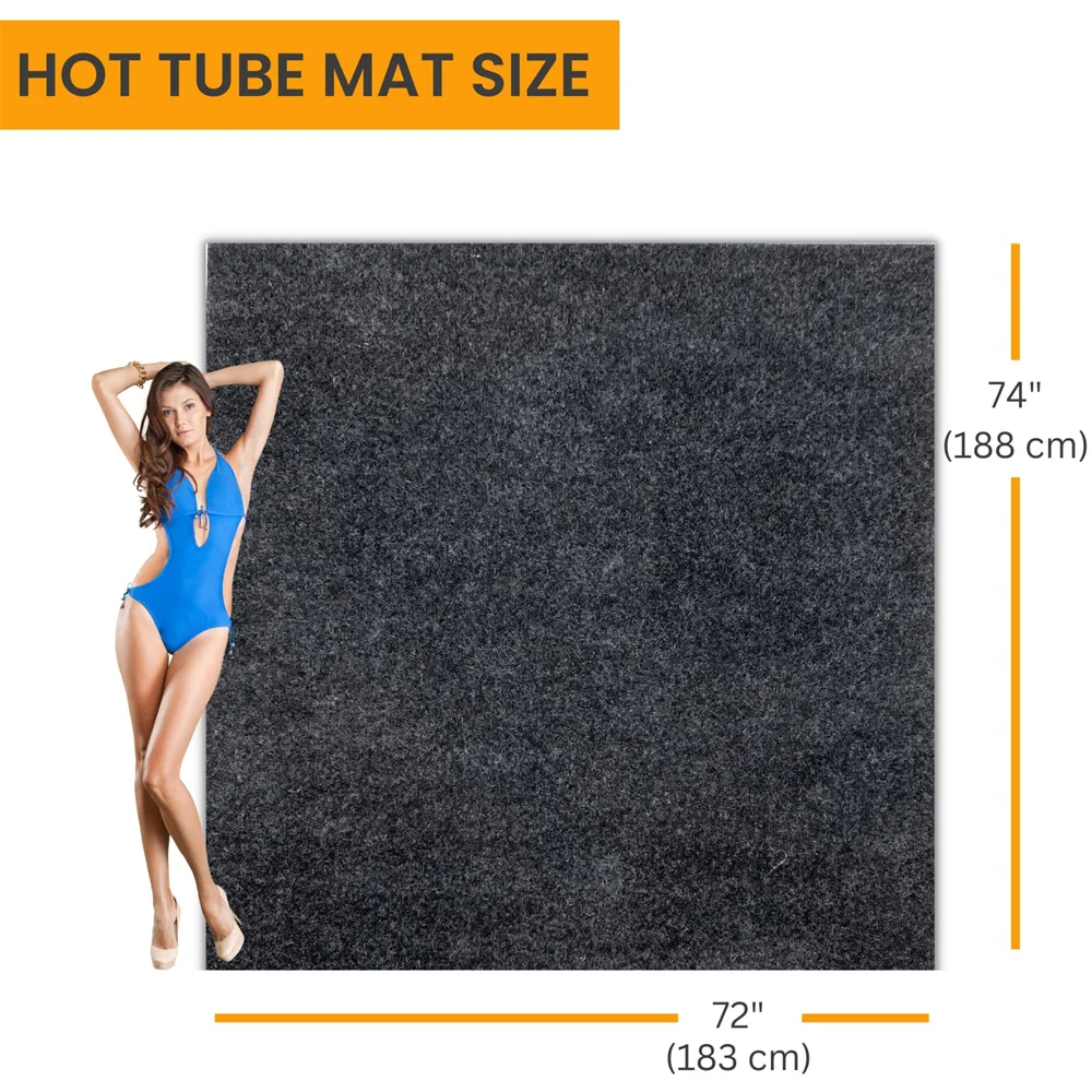 Extra Large Felt Hot Tub Mad Outdoor Indoor Waterproof Slip-proof Backing Pe Spa Pool Ground ...