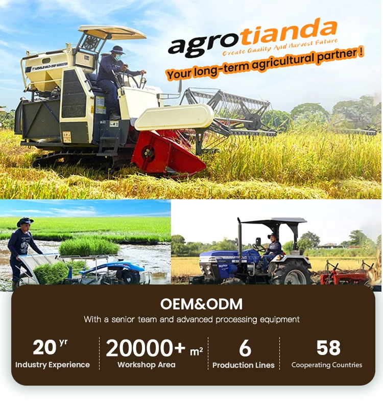 AGROTIANDA 50HP-140HP Euro V/EPA Engine Mini Farm Tractors