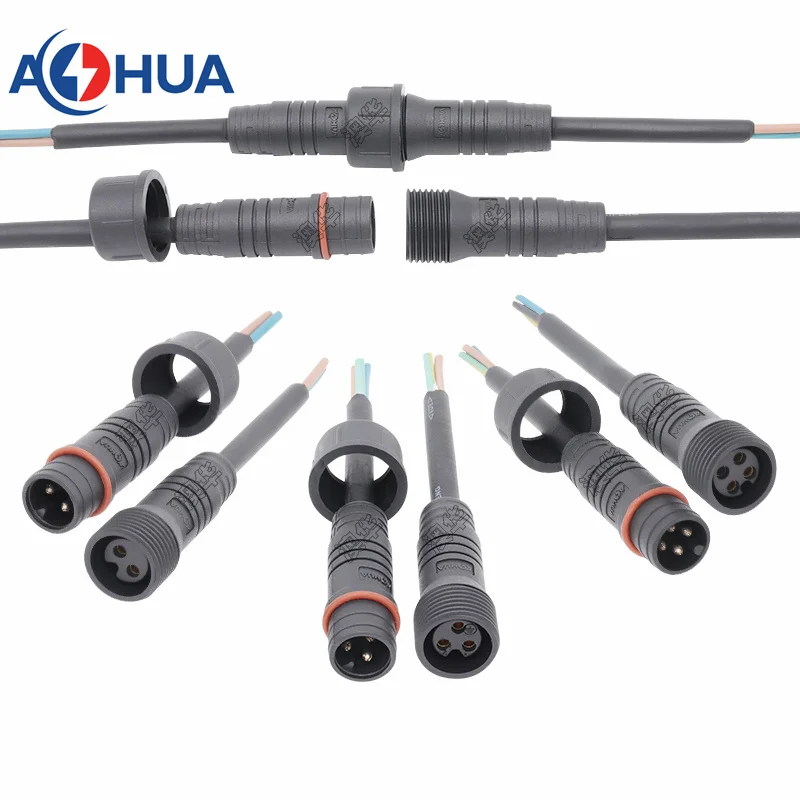 4 Pin Female Cable Connector Pvc Insulated Copper Core Power Electrical ...