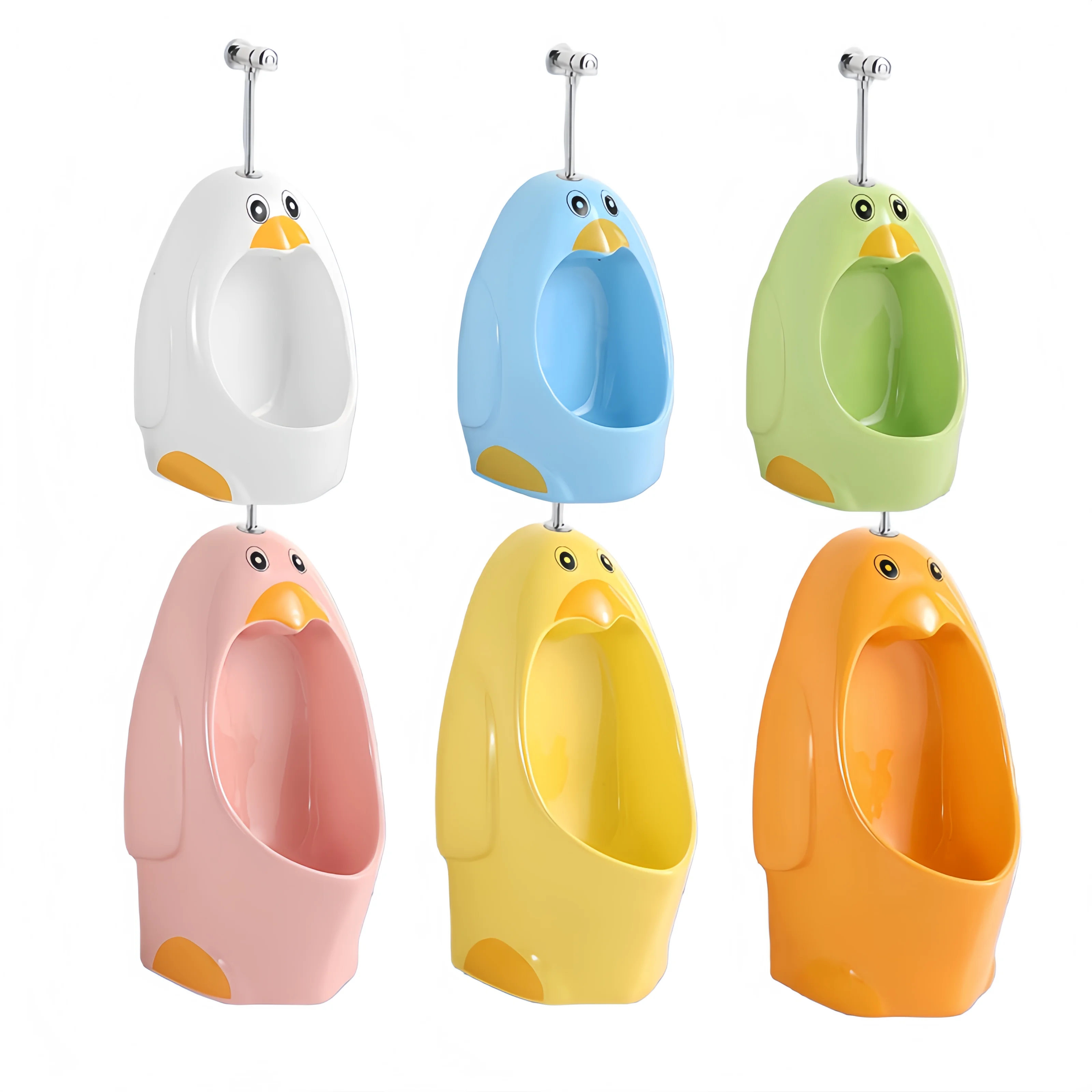Modern Design Children's Colored Ceramic Penguin-Shaped Urinals Wall ...
