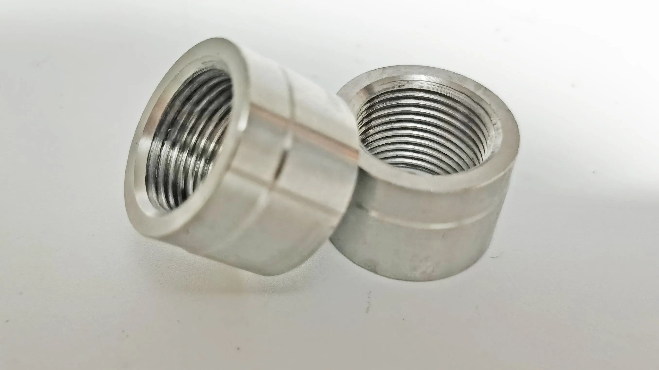 Custom Npt 316 Stainless Steel Threaded Half Coupling Weld On Pipe Tube ...