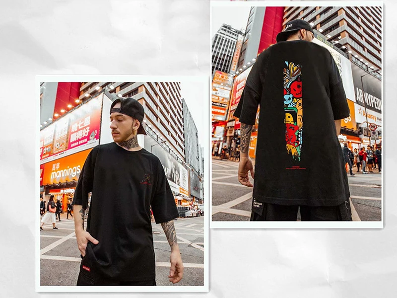 Customised Men Oversized Hip Hop Tshirt Printing Graphic