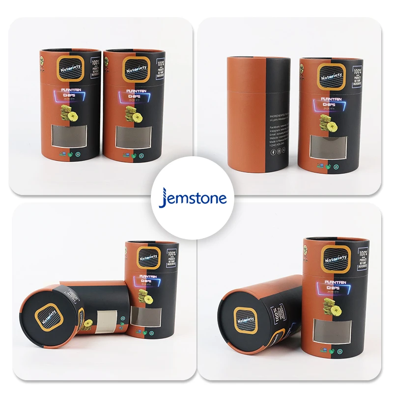 Potato Chips Cardboard Tubes Recyclable Paper Tube Packaging For Chips ...