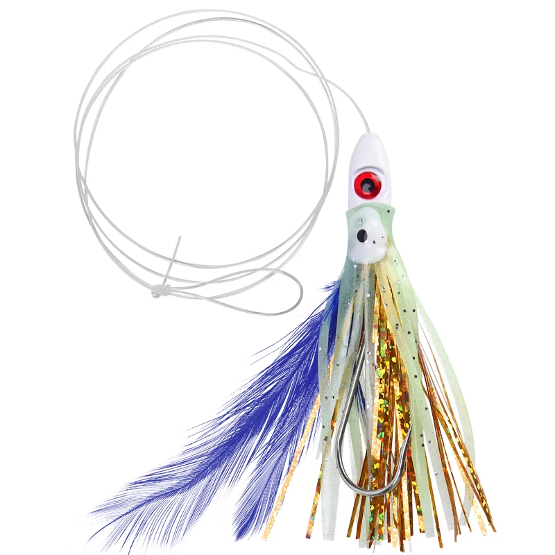 WEIHE S#/M#/L# Octopus Fishing Bait Soft Fishing Lures Lead Head ...