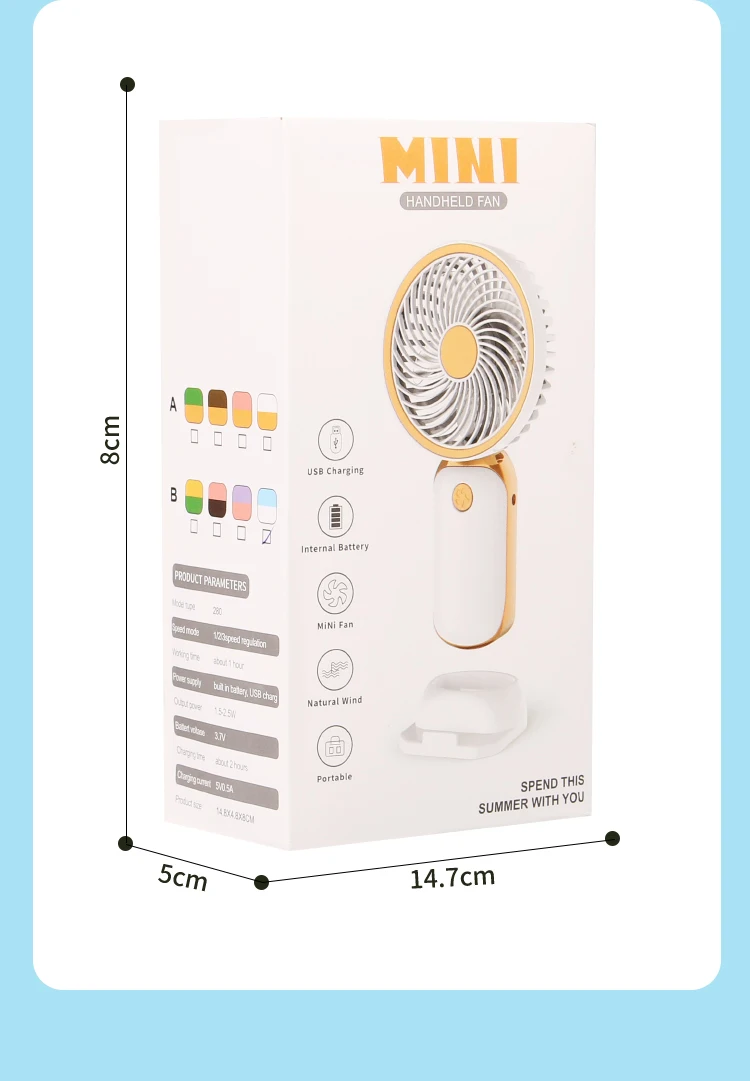 Summer Mini Portable Handheld Pocket Fan Mini Handheld Fan USB ...