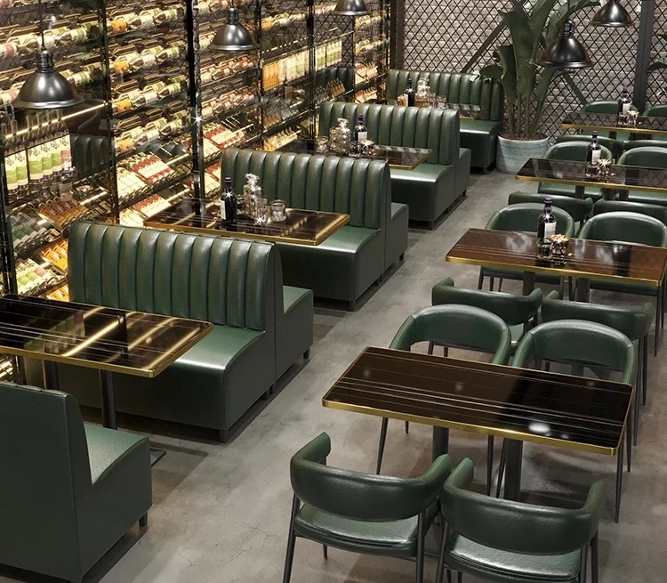 Customized Project Restaurant Booth Furniture Single / Double Sided ...