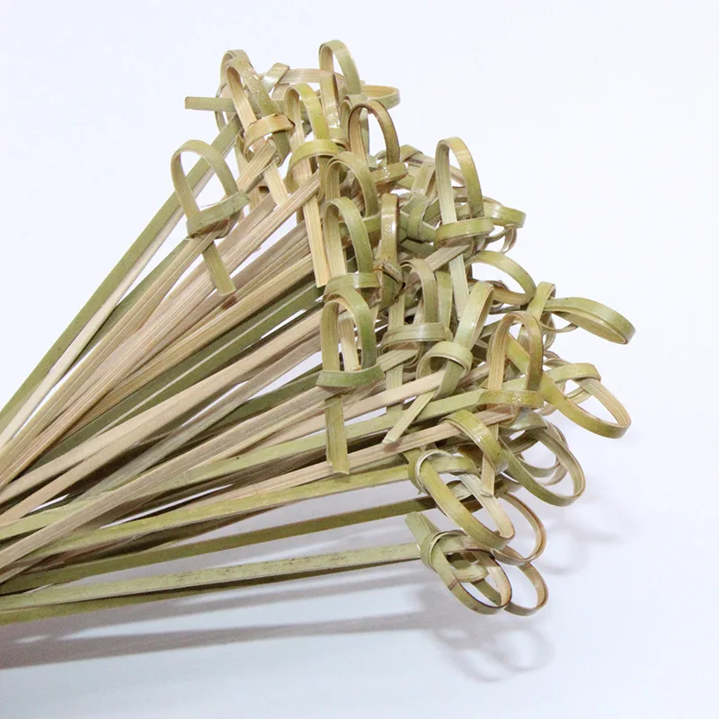 Various Sizes Disposable Cocktail Bamboo Knotted Pick Skewer Sticks ...