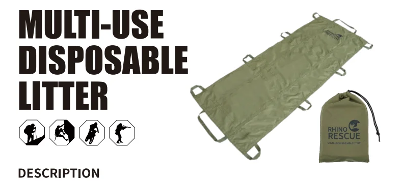 Rhino Rescue Multi-Use Disposable Litter - Emergency Stretcher