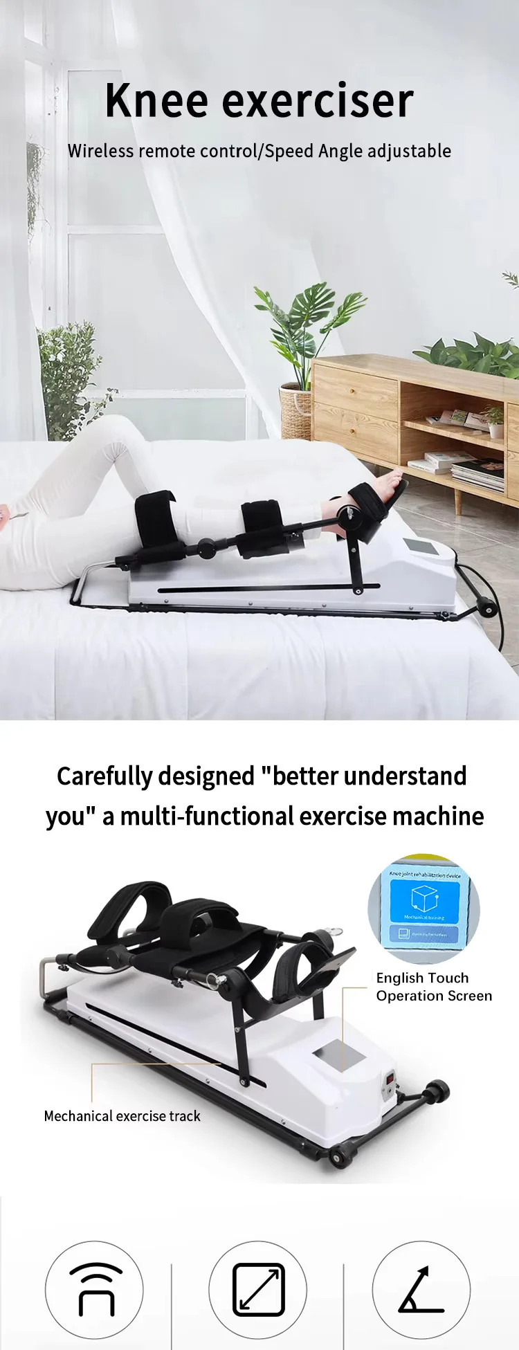 Rehabilitation CPM Machine - Knee, Ankle, and Hip Therapy