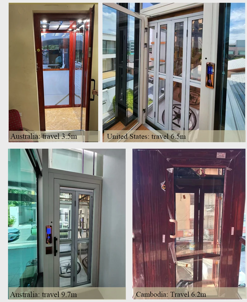 Small Outdoor Safety Residential Glass Elevator Hydraulic Mini Lift ...