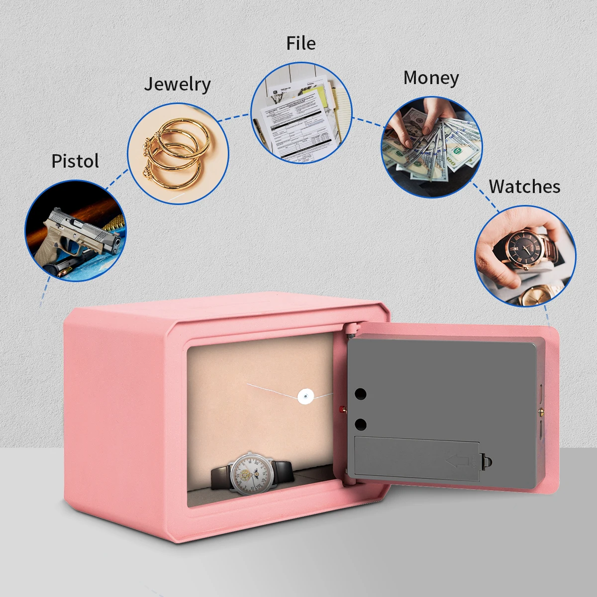 Electronic Digital Mini Cabinet Safe Solid Alloy Steel Office Hotel ...