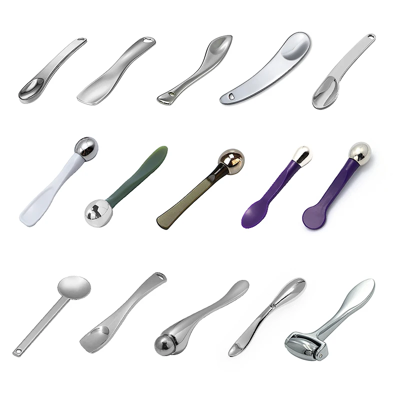 Metal Mini Spoon 3d Eye Cream Applicator Massage Stick Cosmetic Spatula ...