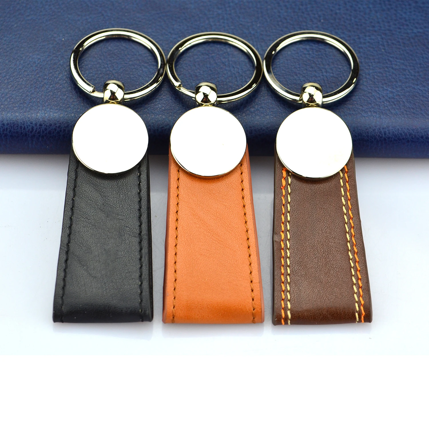 Factory Wholesale Luxury PU Leather Keychain Custom Keyholder Pendant ...