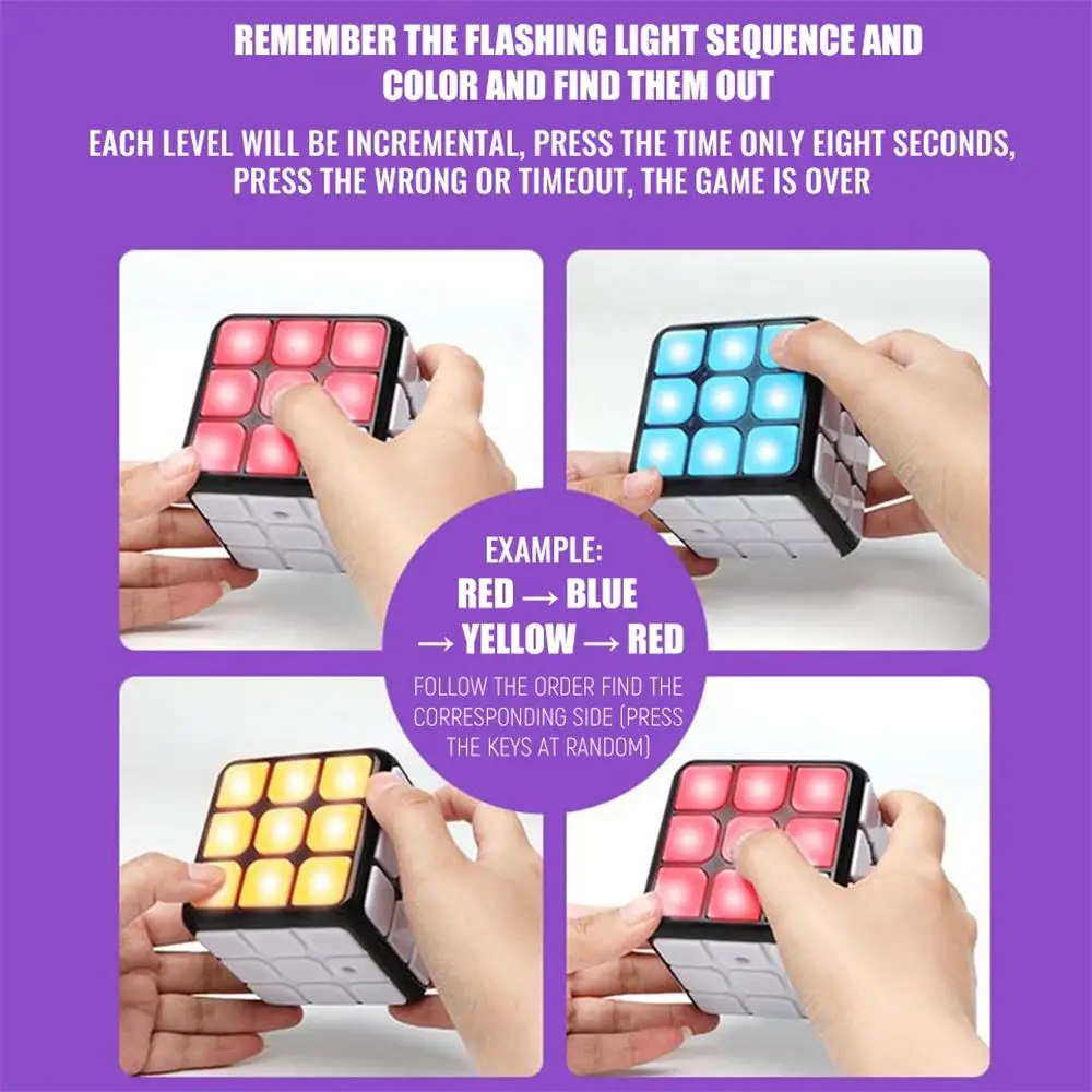 Autism Sensory Toys - Flashing Cube Brain Game for Kids