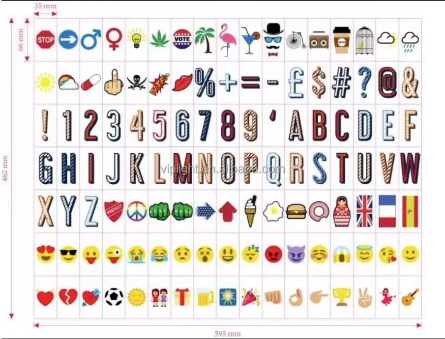 NEON Cinematic Cinema Light up Letter Box Sign Lightbox RGB 7 COLORS ...