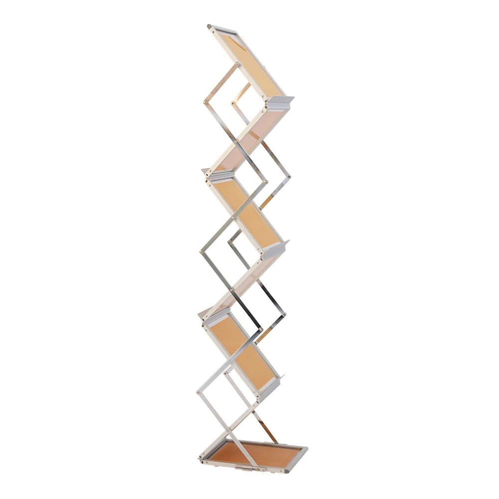 Classic Floor Standing Metal Catalog Holder Brochure Stand Folding A4 ...