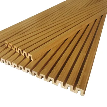 Solid Bamboo Indoor And Outdoor Bamboo Fluted Wall Panel Cladding - Buy ...