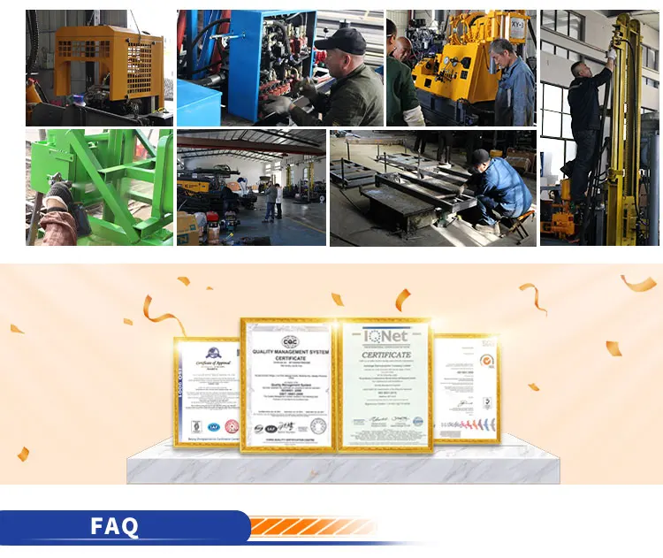 78kw Four Cylinder Engine DTH Drilling Rigs with Mud Pump 200m 300m ...