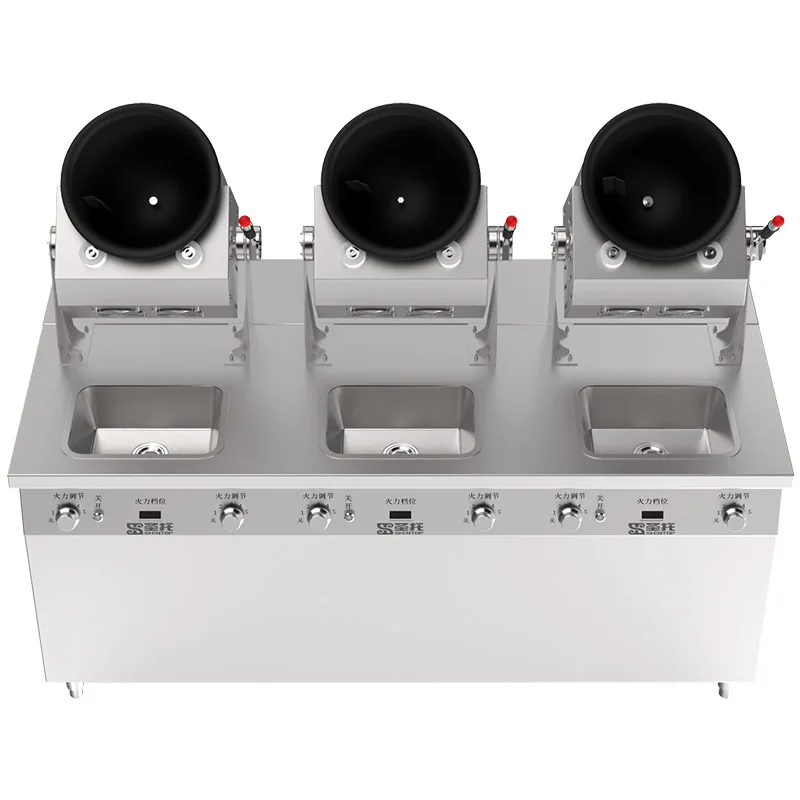 Fast Food Restaurant Gas Automatic Fried Rice Wok Intelligent Stir Fry ...